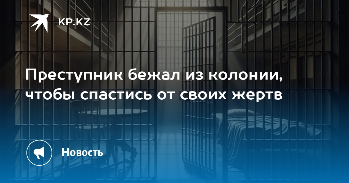 Преступник бежал из колонии, чтобы спастись от своих жертв - KP.KZ